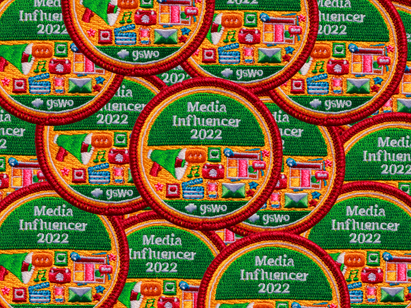 Media Influencer Patch Redesign for Girl Scouts – Sabrina Schnetzer